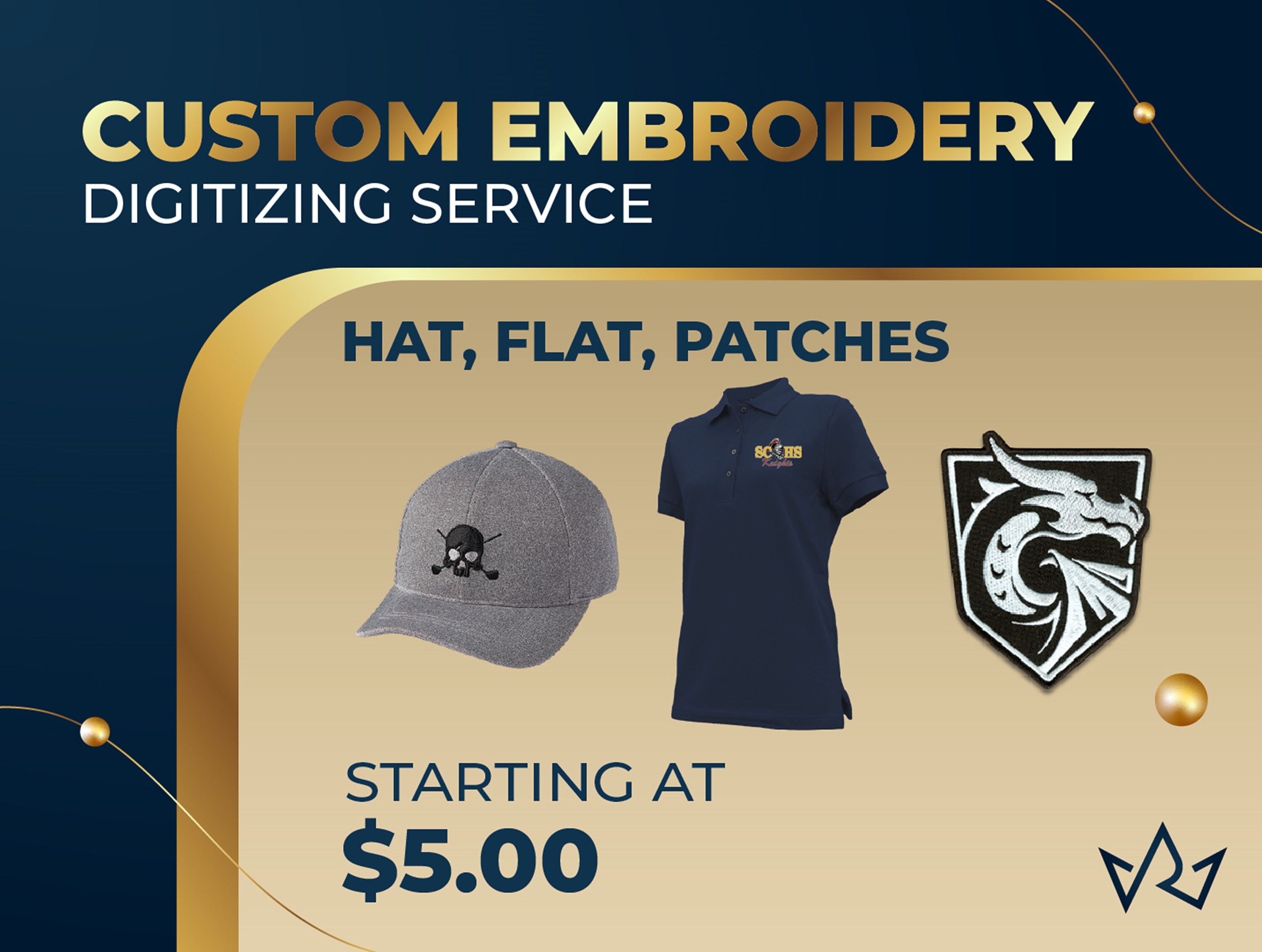 Custom Embroidery Digitizing / Custom Embroidery Pattern/ - Etsy