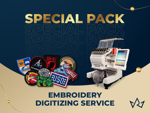 Custom Embroidery Digitizing / Custom Embroidery Pattern/ - Etsy