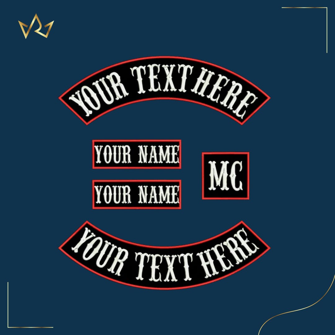 Custom Embroidery Patches, Large Patch, Motoclub Jacket, Large Patch ...