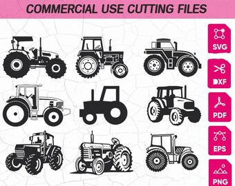 Traktor dxf datei | Etsy