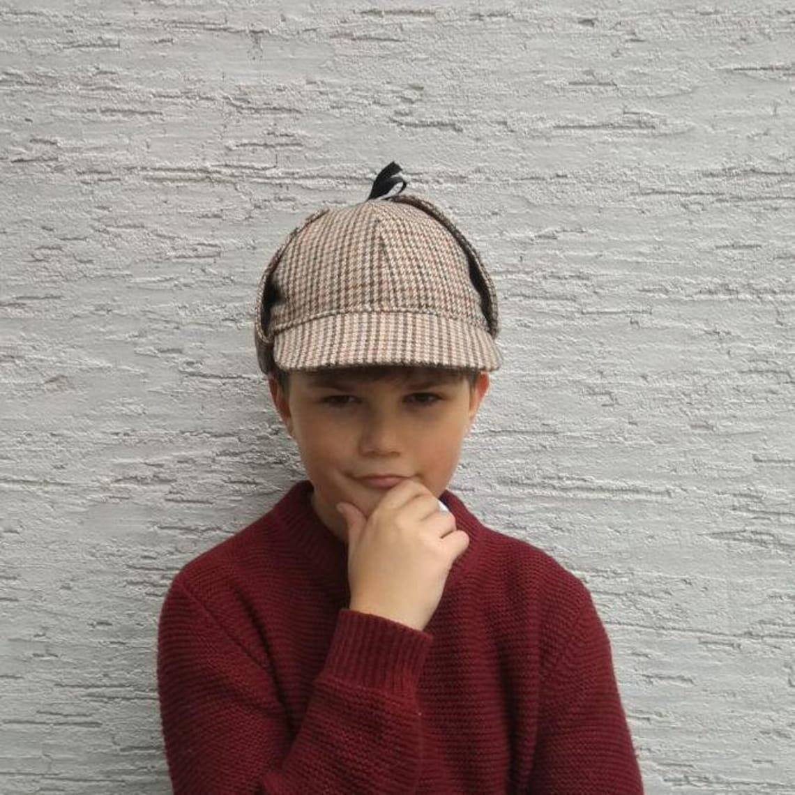 Deerstalker Hat, Sherlock Holmes Hat, Tweed Sherlock Hat, Wool Ear ...