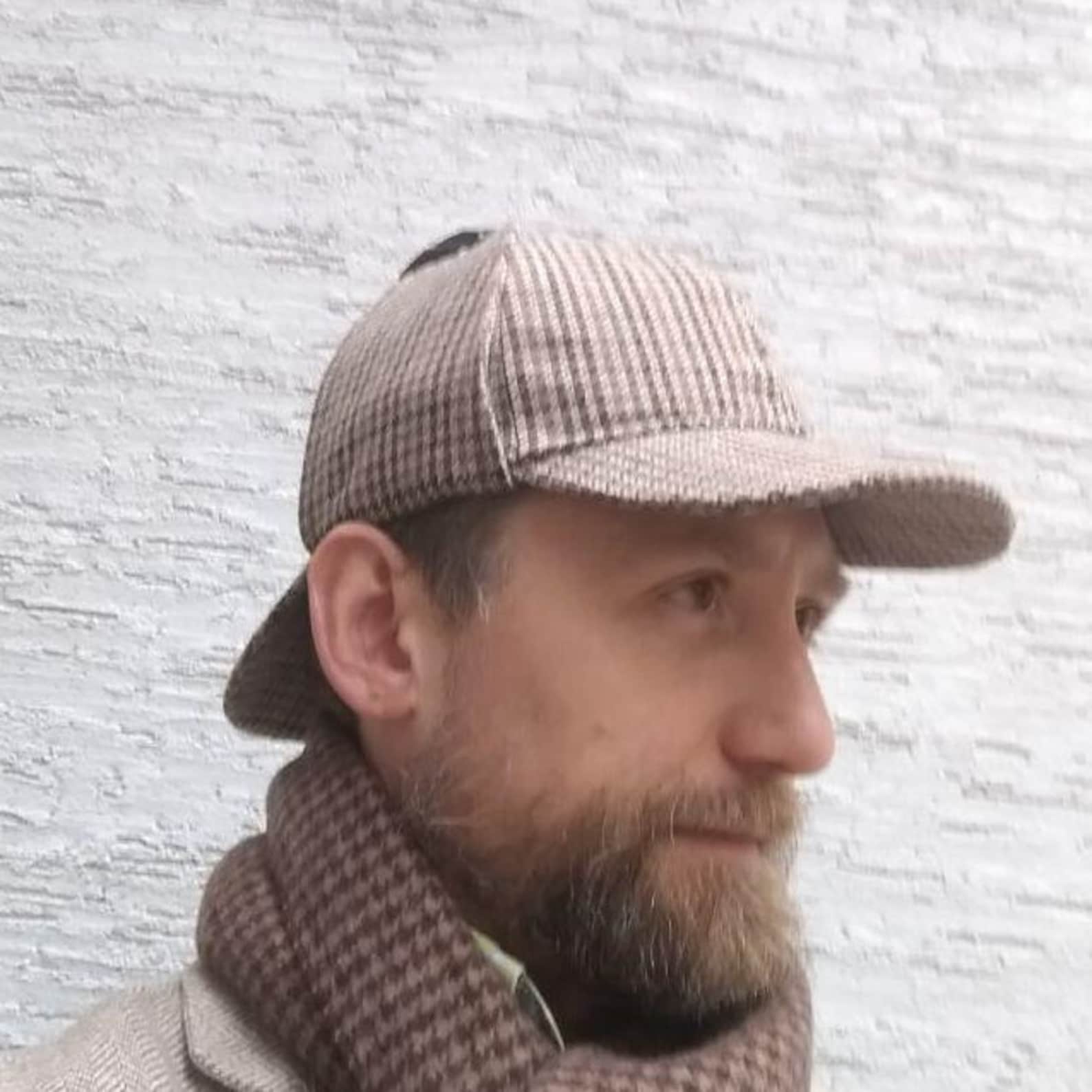 Deerstalker Hat, Sherlock Holmes Hat, Tweed Sherlock Hat, Wool Ear ...