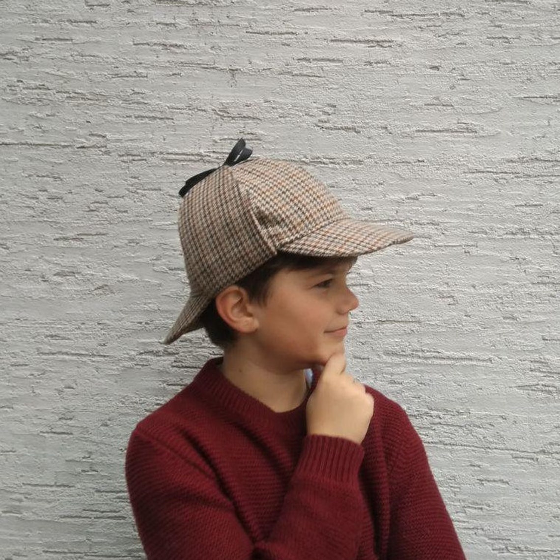 Deerstalker Hat, Sherlock Holmes Hat, Tweed Sherlock Hat, Wool Ear ...