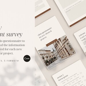 Client Questionnaire New Client Survey Template Branding | Etsy