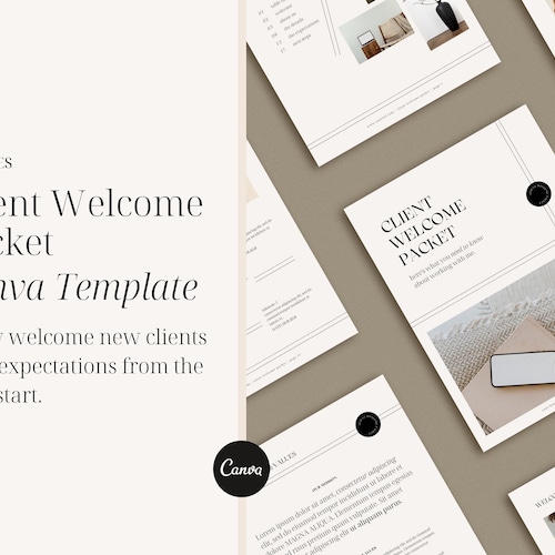 Client Welcome Packet / Canva Template - Etsy