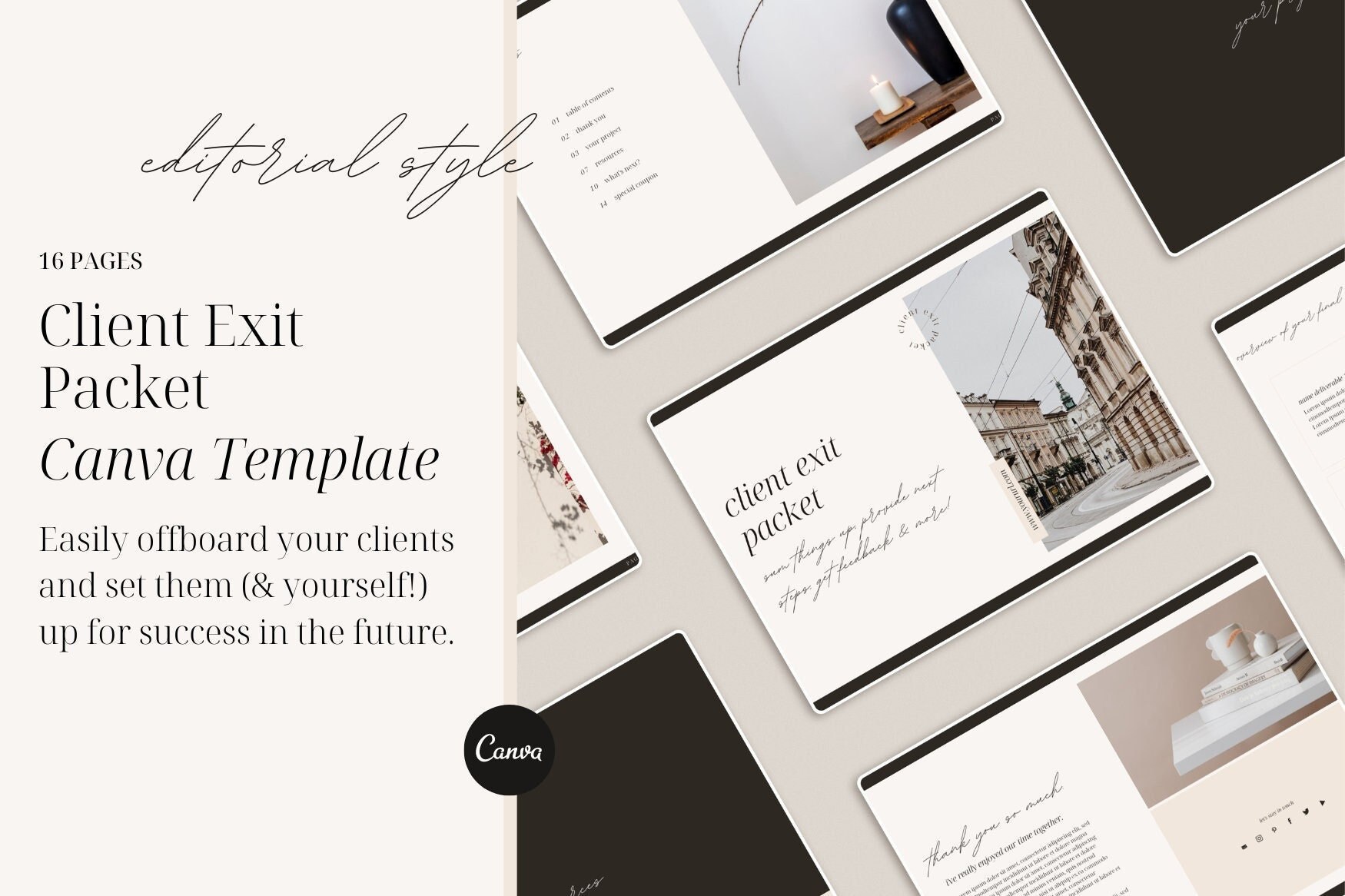 Client Exit Packet Canva Template Business Template - Etsy