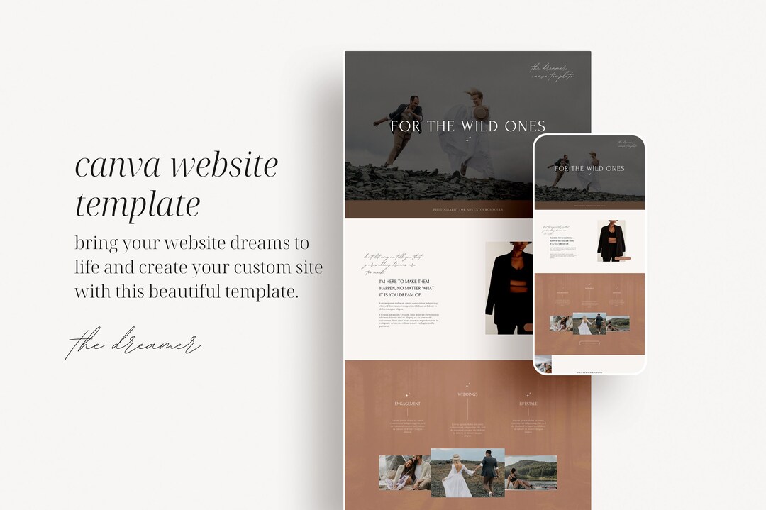 Canva Website Template Canva Template Canva Theme Entrepreneur Website ...