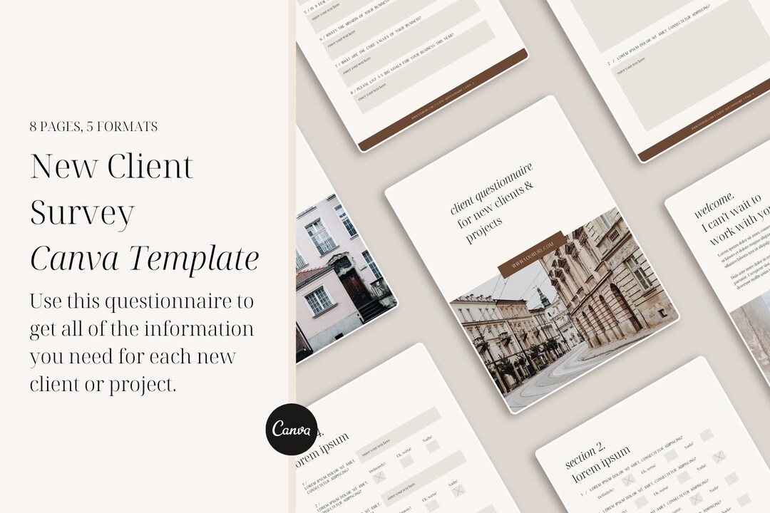 Client Questionnaire New Client Survey Template Branding Questionnaire ...