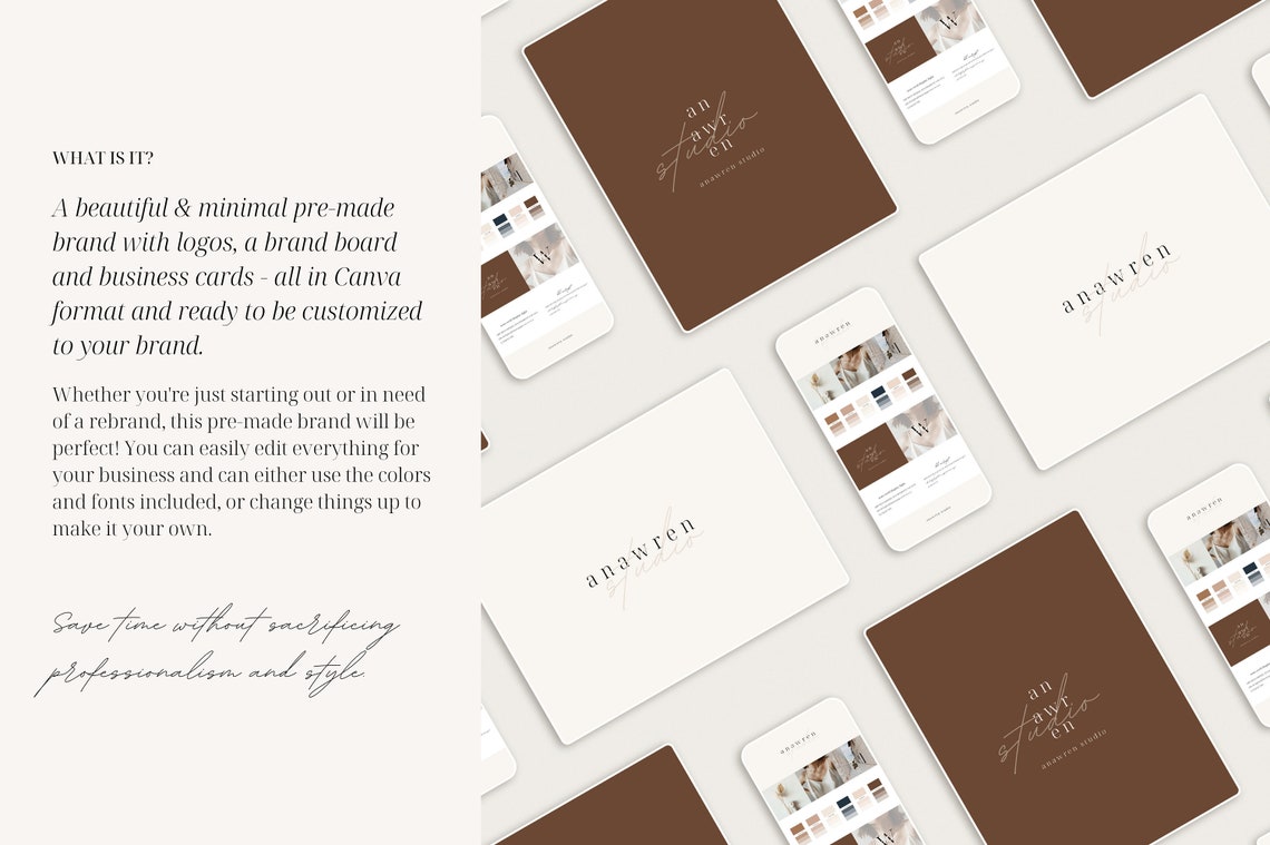 Pre-made Brand Logo Submark Brandboard Business Cards - Etsy