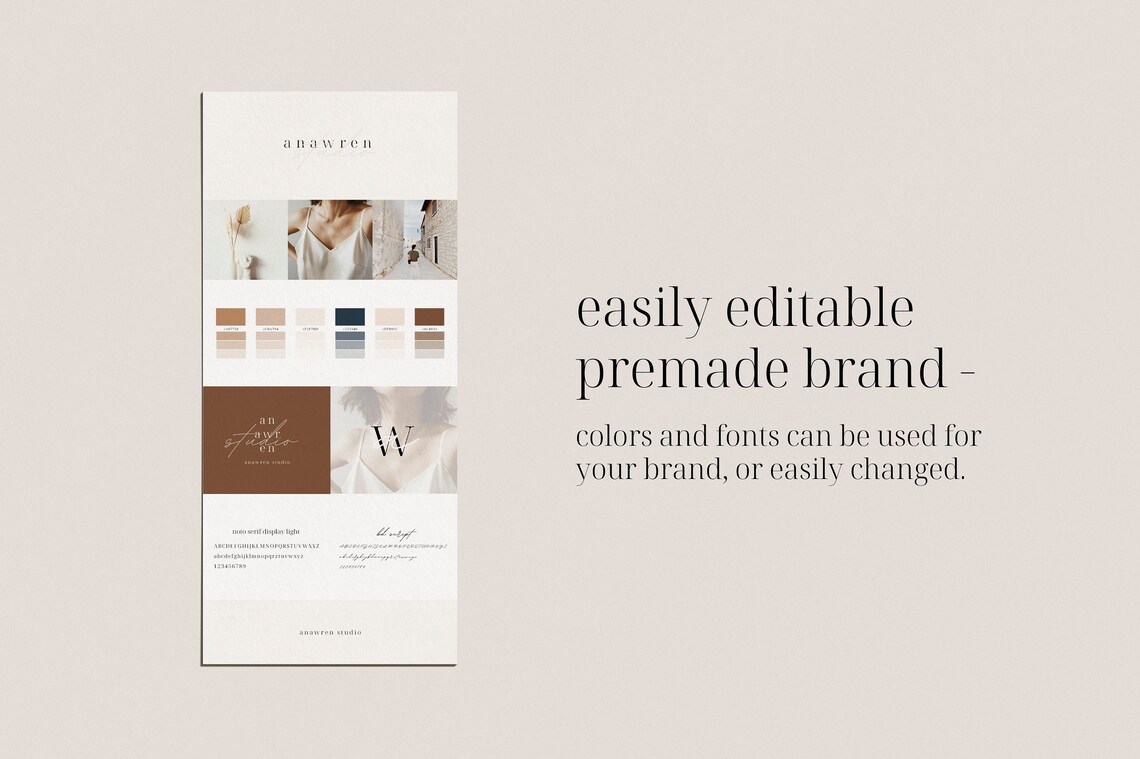 Pre-made Brand Logo Submark Brandboard Business Cards | Etsy