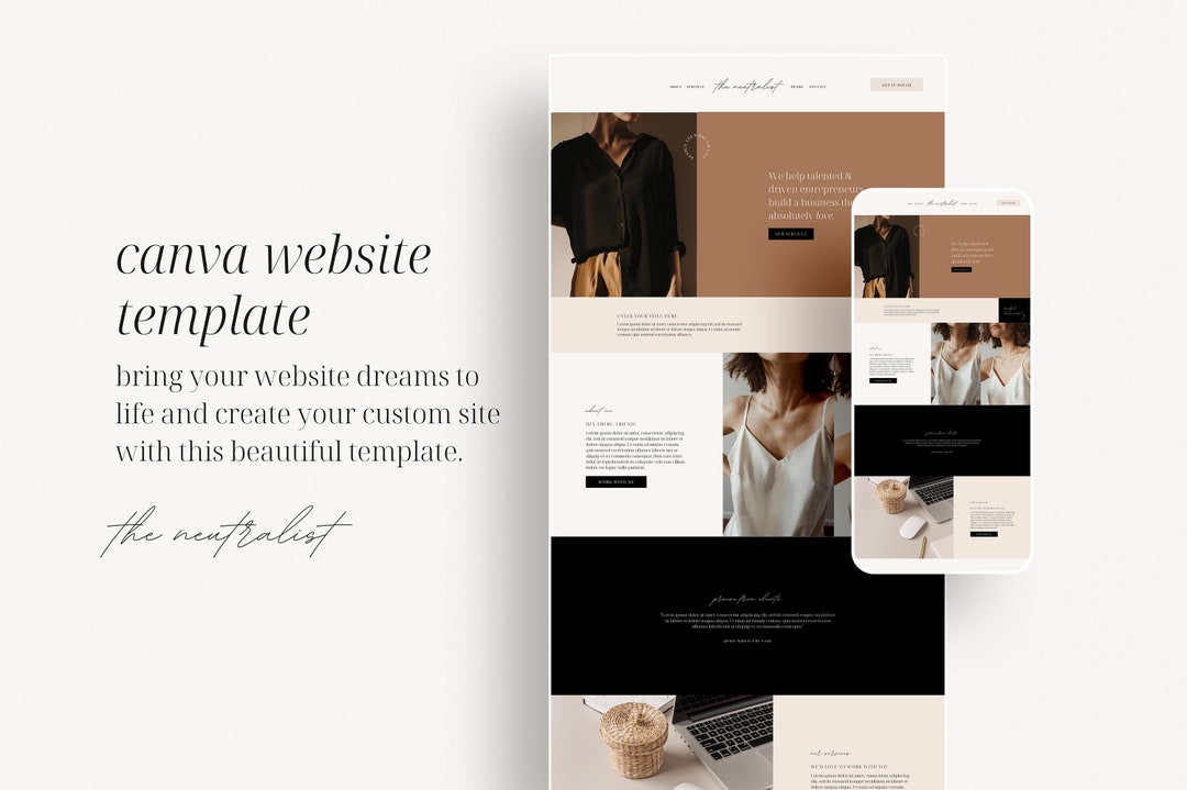 Buy Canva Website Template Canva Template Canva Theme Entrepreneur ...