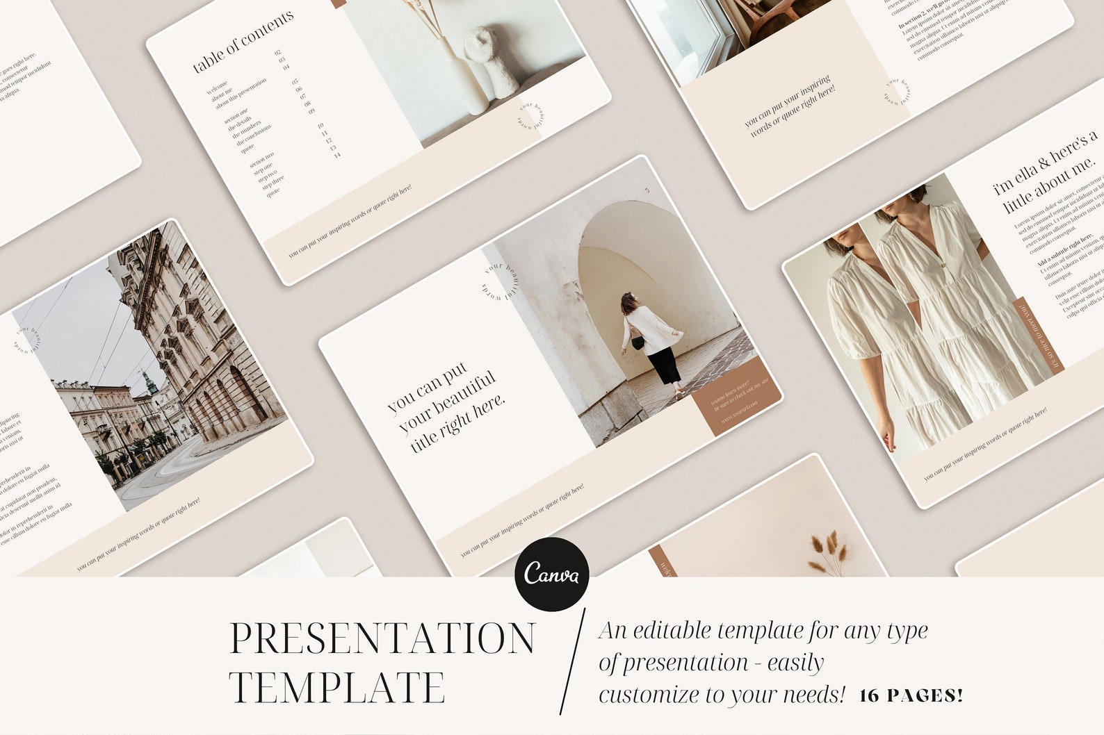 Presentation Template Canva Template Introduction Packet - Etsy