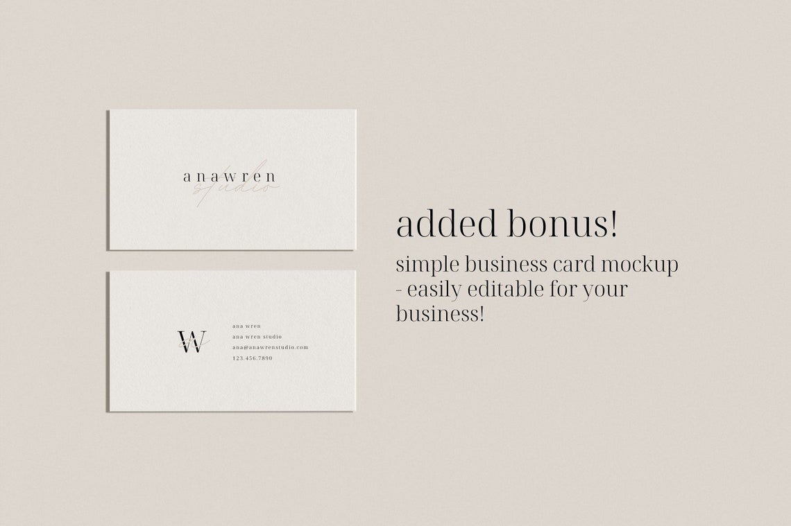 Pre-made Brand Logo Submark Brandboard Business Cards | Etsy
