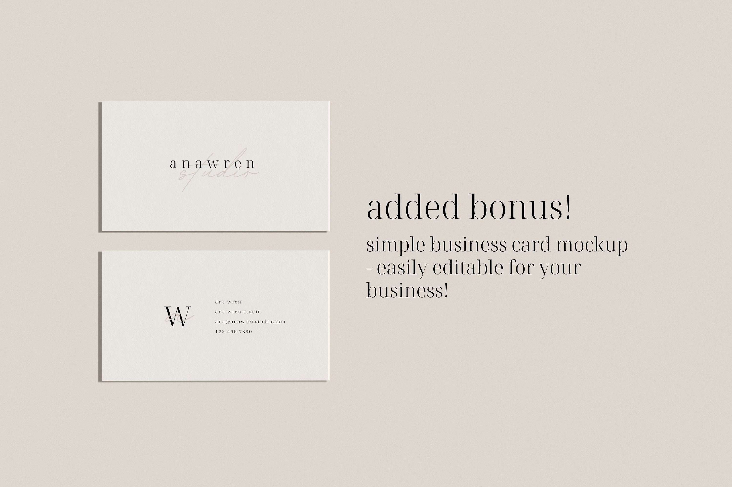 Pre-made Brand Logo Submark Brandboard Business Cards - Etsy
