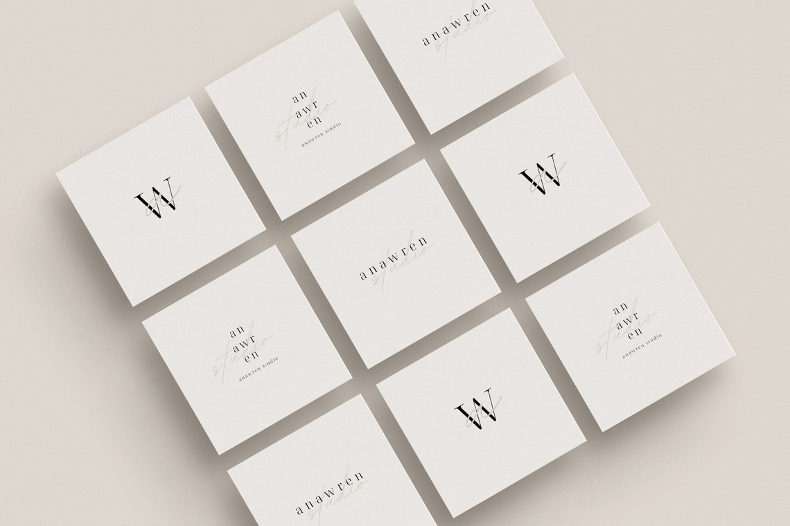 Pre-made Brand Logo Submark Brandboard Business Cards | Etsy
