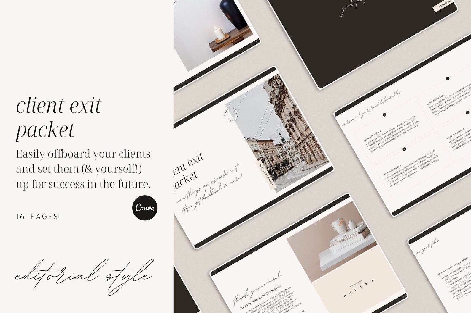 Client Exit Packet Canva Template Business Template | Etsy