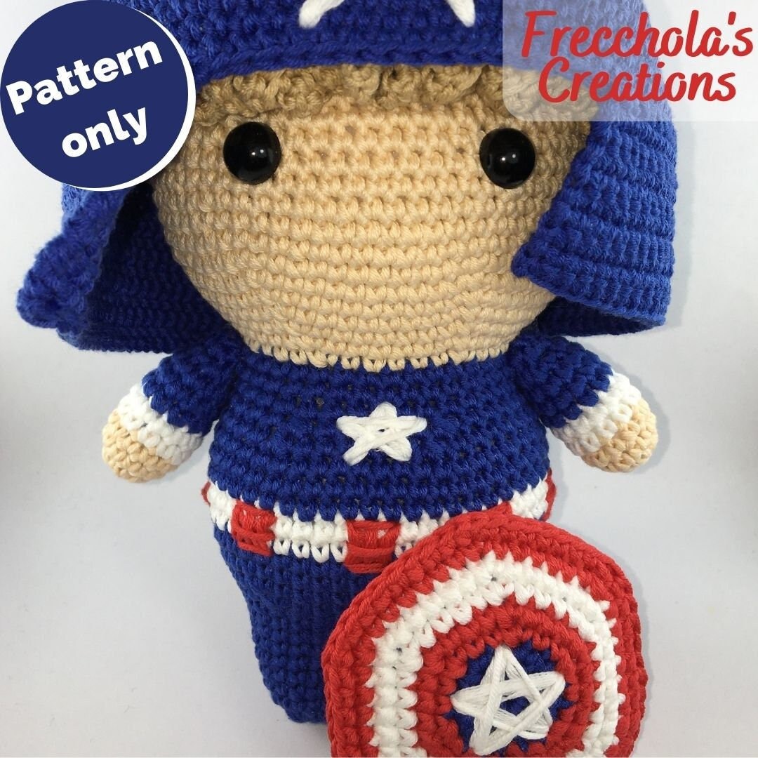 Captain America Crochet Pattern PDF - Etsy