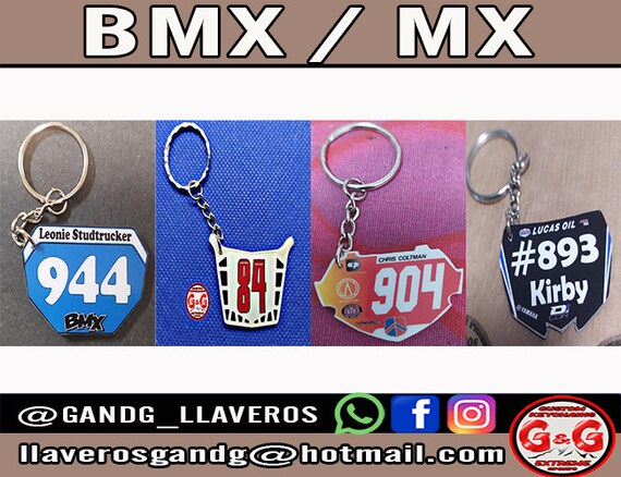 Custom keychain Bmx custom keychains Mx mx plates bmx | Etsy España