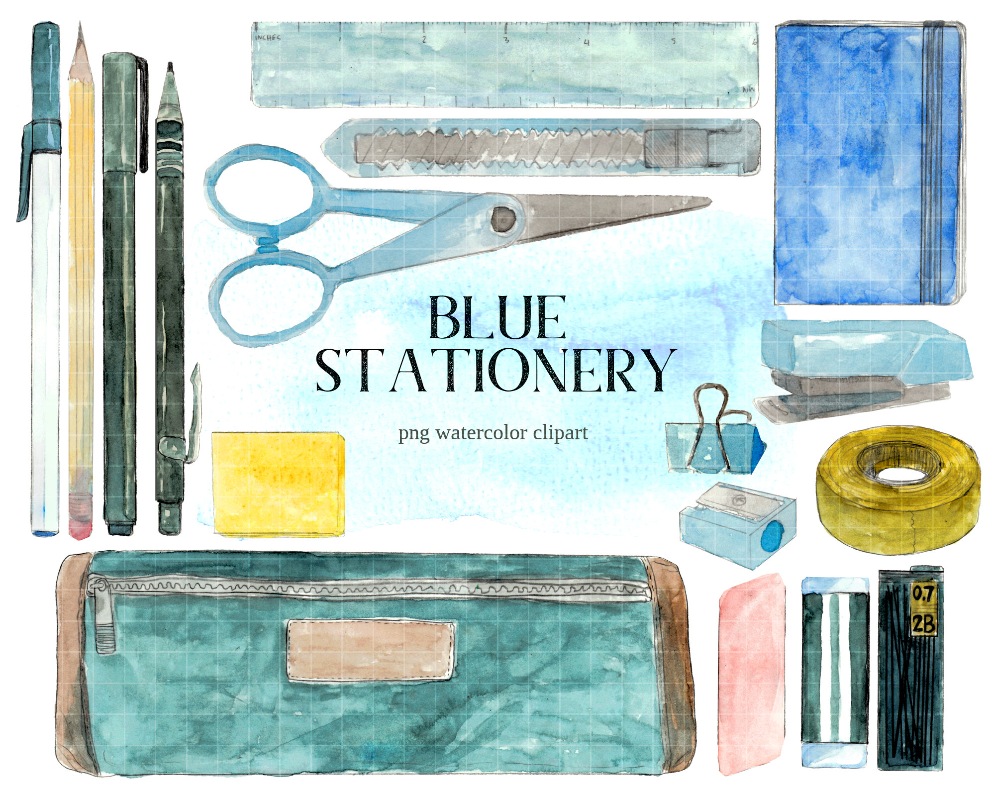 Stationery Clipart, Png Download, Back to School Set, School Supplies ...