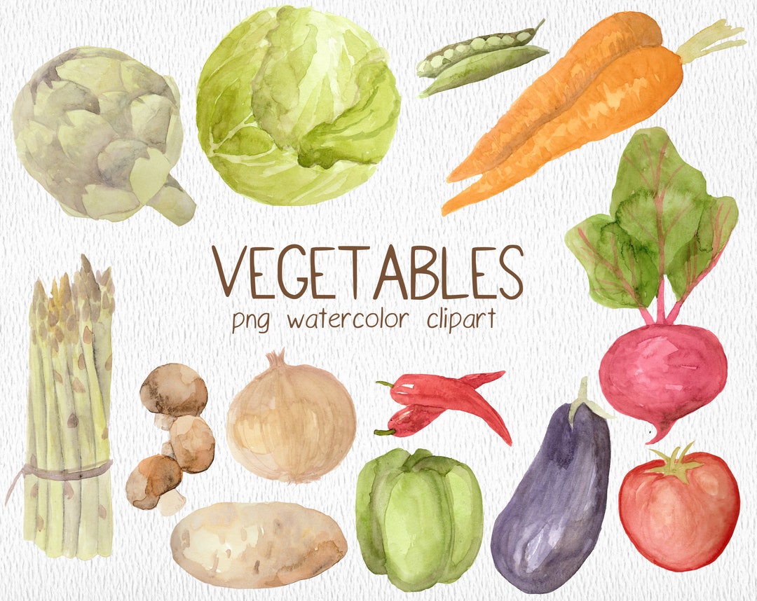 Watercolor Vegetables PNG Clipart Download, Farmer's Market, Hand ...