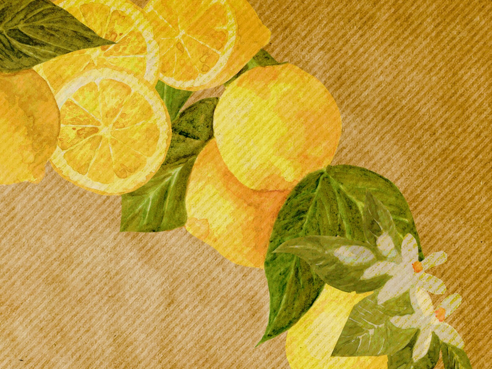 Yellow Lemon Frames and Borders Clipart, Botanical Citrus Watercolor ...