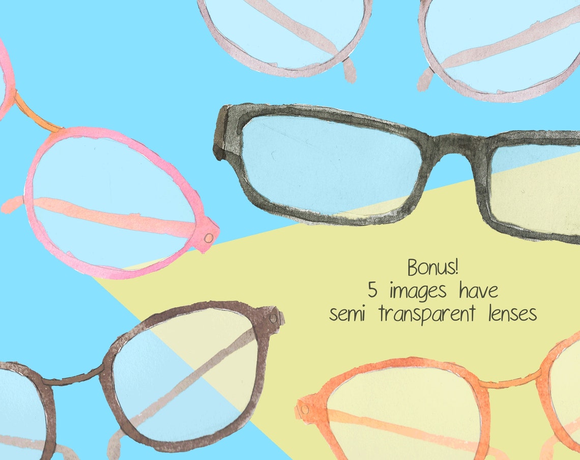 Glasses Sunglasses Watercolor Clipart, Digital Download, Summer Fun ...