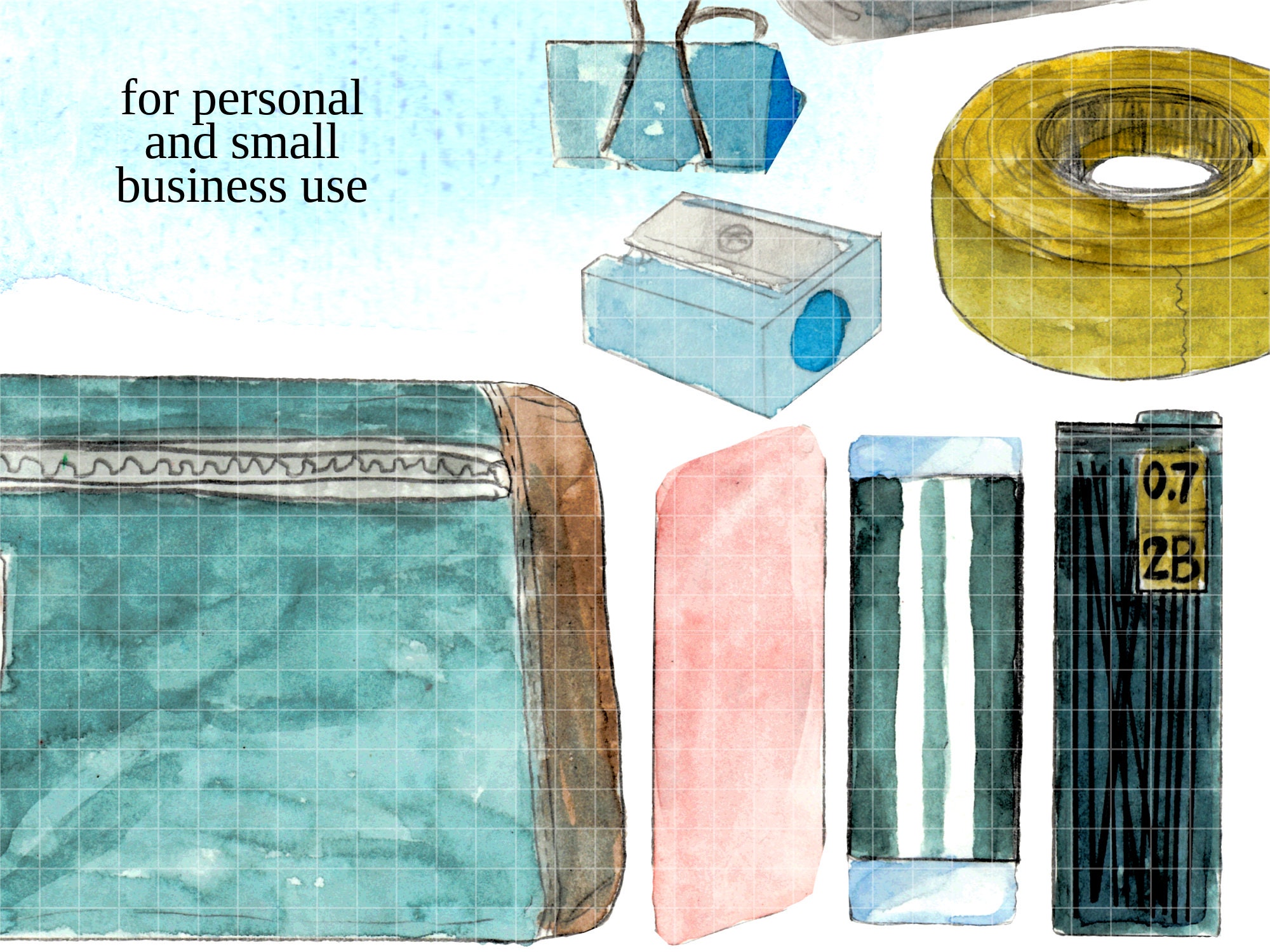 Stationery Clipart, Png Download, Back to School Set, School Supplies ...