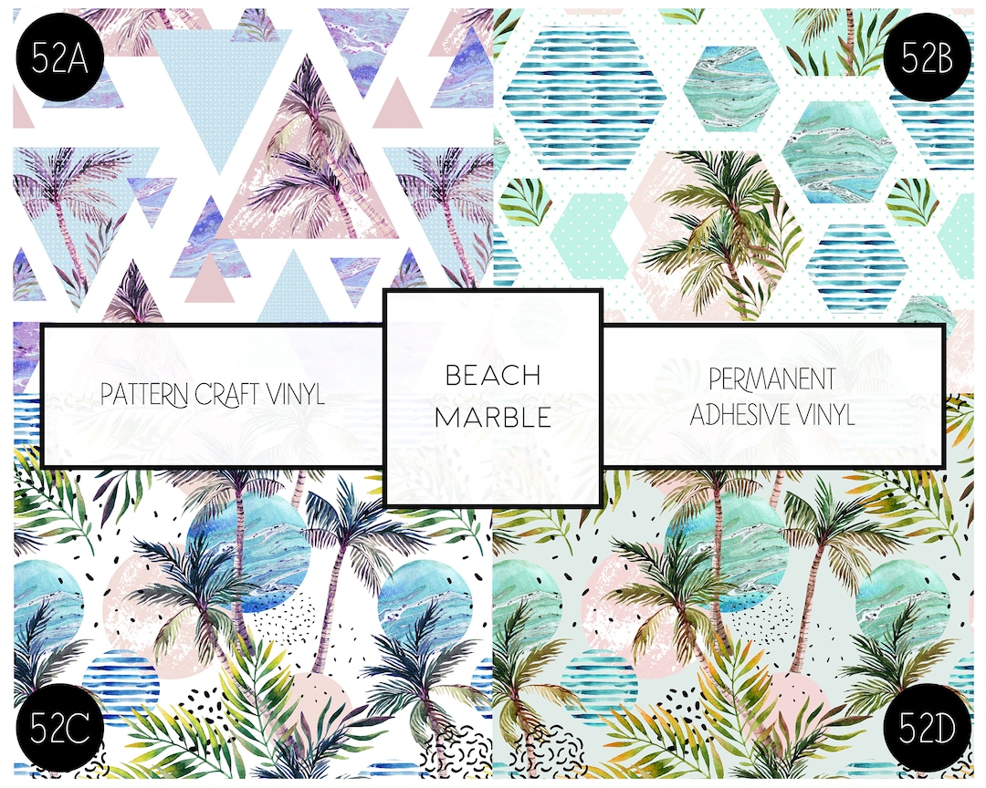 Beach Marble Pattern Vinyl Oracal 651 Permanent Adhesive Decals ...