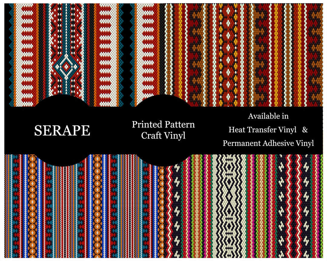 Serape Mexican Blanket Permanent Vinyl Oracal 651 Serape Pattern HTV ...
