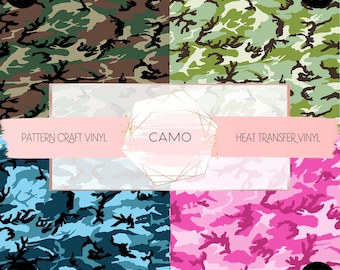 Camo Heat Transfer Vinyl | Etsy