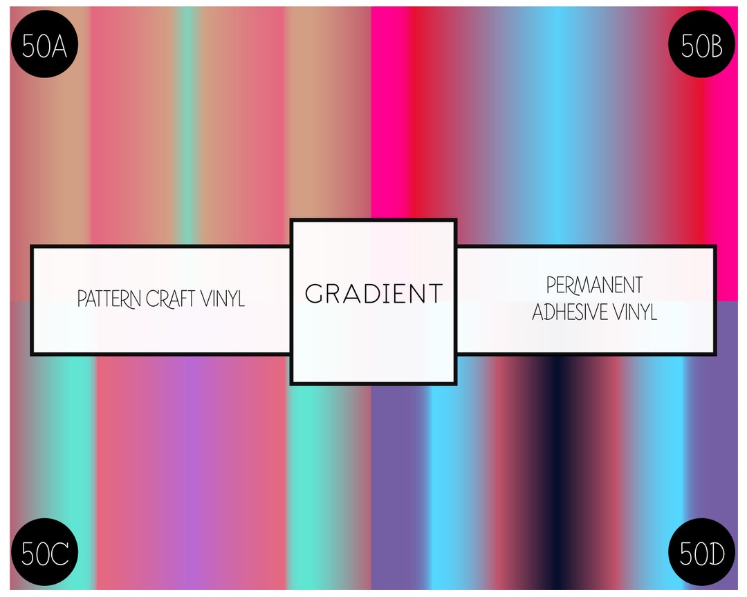 Ombre Gradient Vinyl Oracal 651 Permanent Adhesive Decal - Etsy