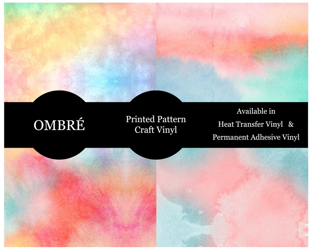 Ombré Wasserfarbe Permanent Vinyl Oracal 651 Ombre Muster HTV Cricut ...