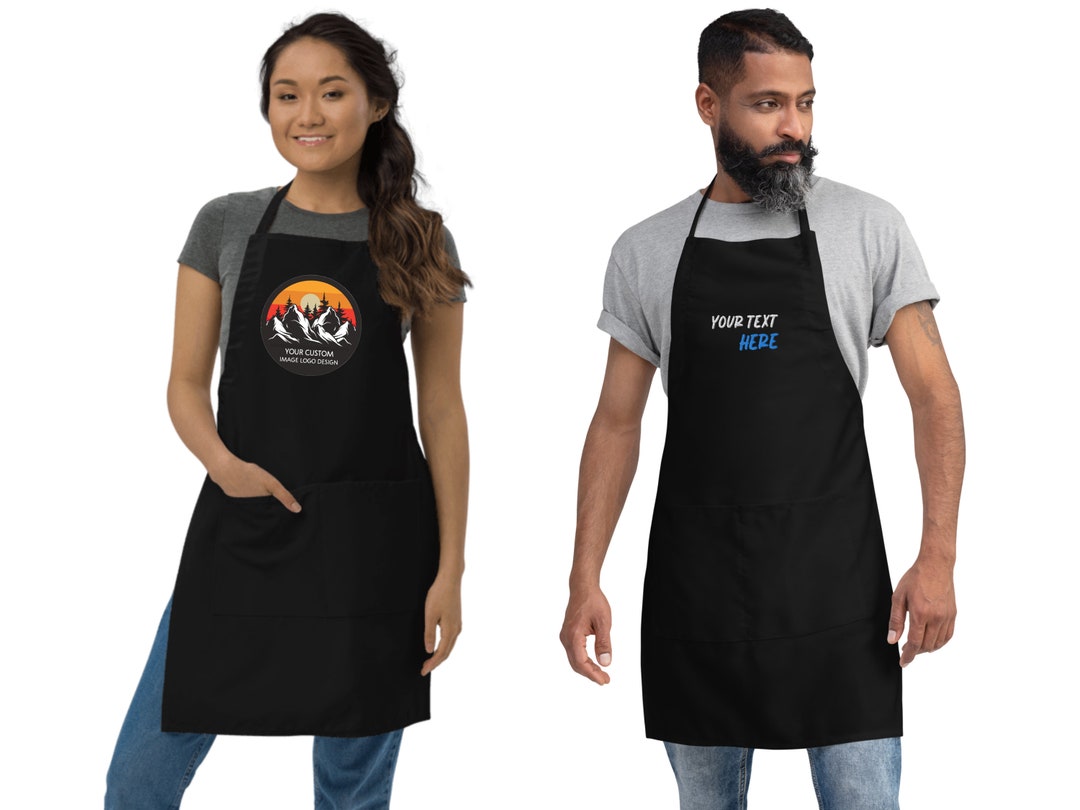Personalized Apron Custom Design Your Picture Image Brand Logo Artwork ...