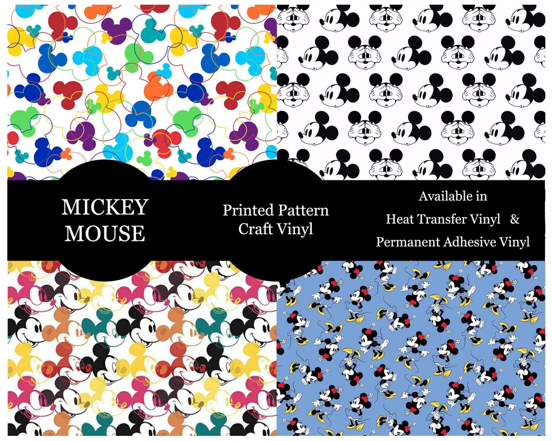 Mickey Minnie Oracal 651 Permanent Vinyl Mouse Pattern HTV Transfer ...