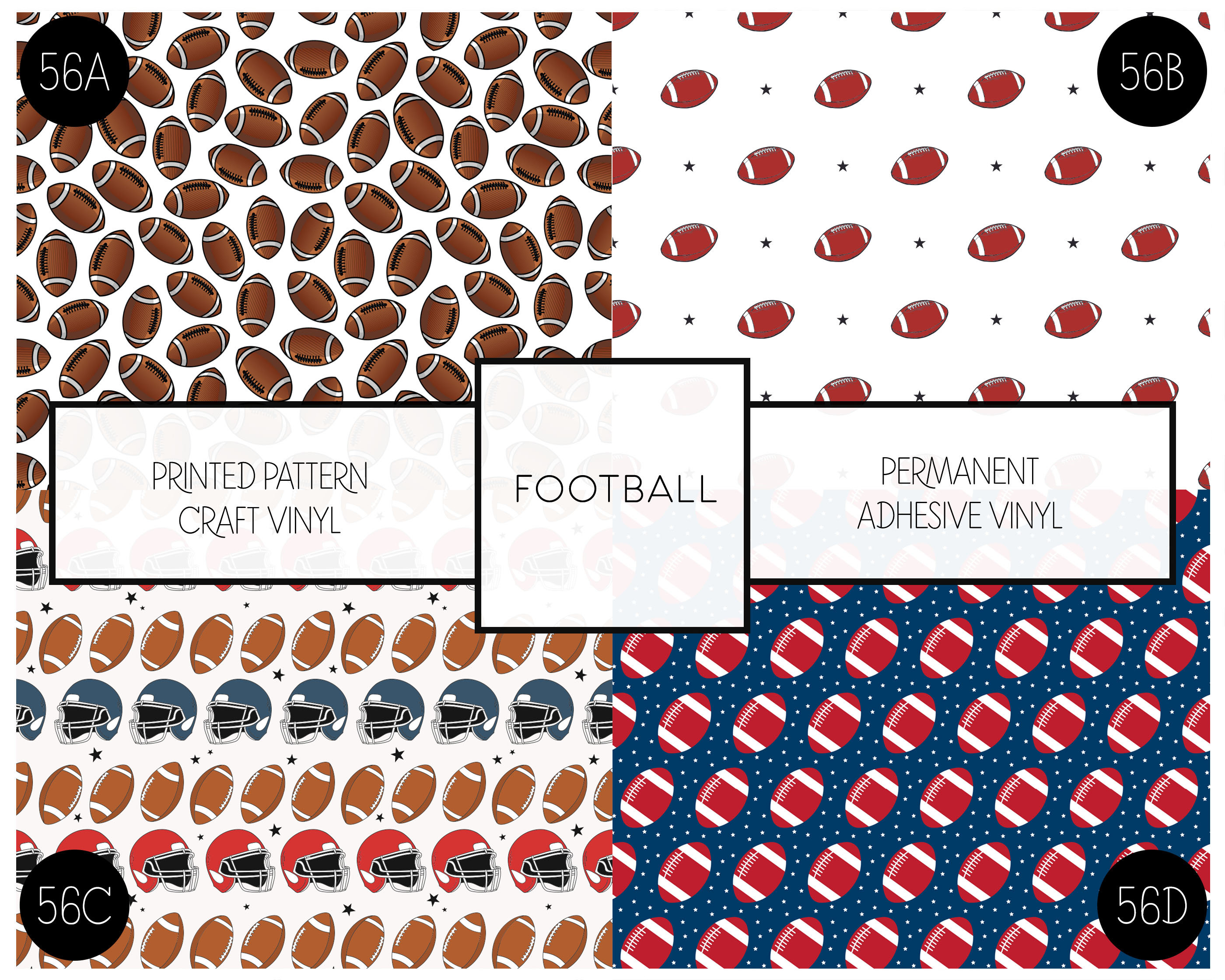 American Football Pattern Vinyl Oracal 651 Permanent Adhesive - Etsy