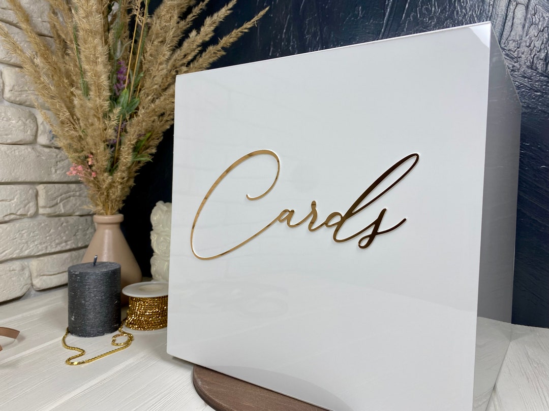 Wedding Card Box, Acrylic Card Box, Wedding Card Box With Lock ...