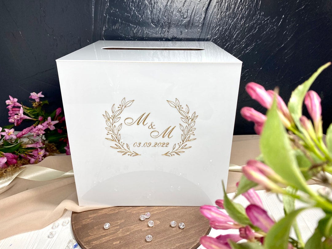 Wedding Card Box, Acrylic Card Box, Wedding Card Box With Lock ...