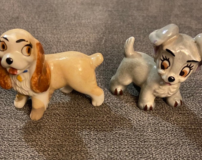 Vintage Small Wade Disney Scamp & Lady Whimsical Figurines. - Etsy