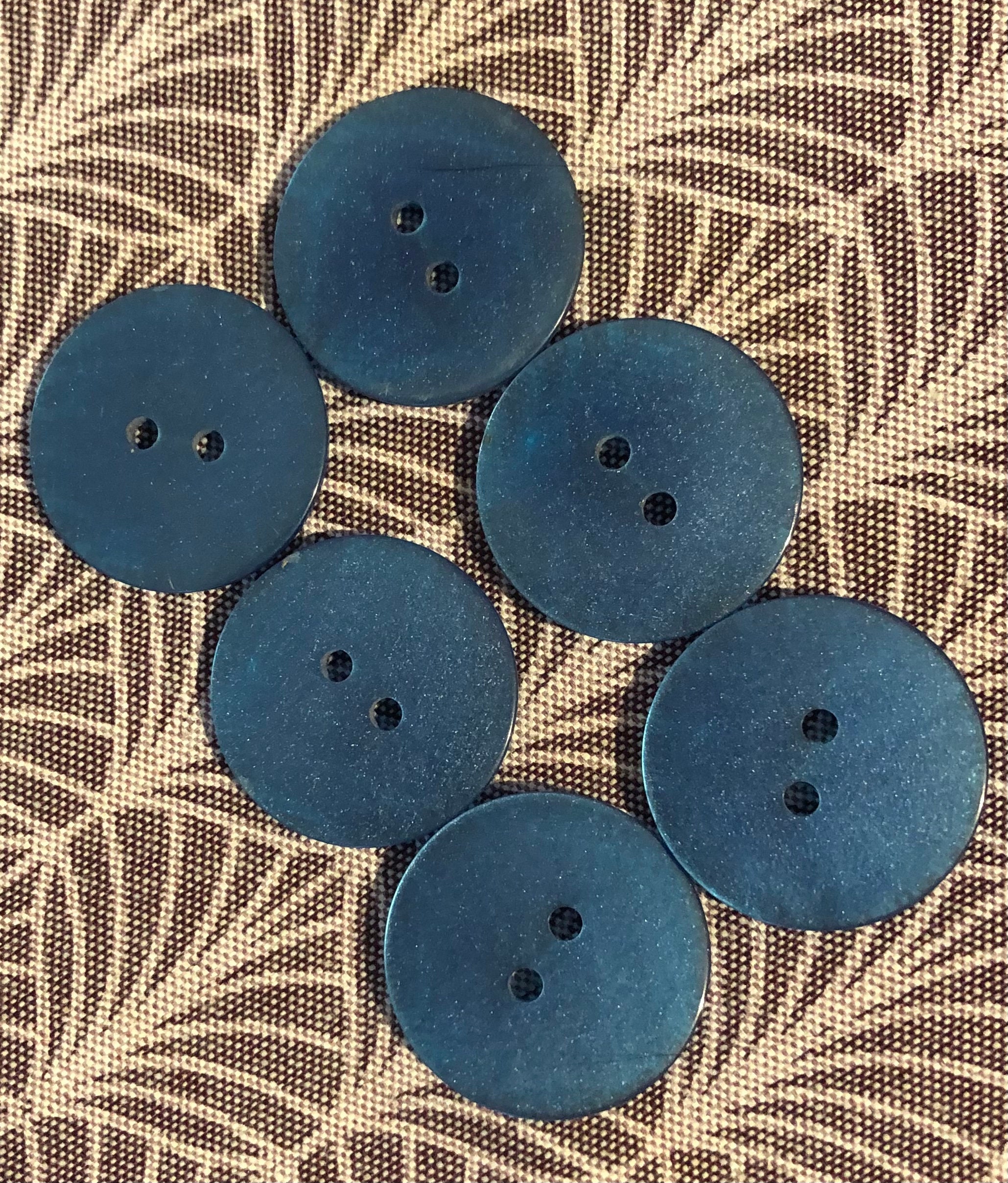6 X Vintage Midnight Blue Fish Eye Buttons. 23mm - Etsy