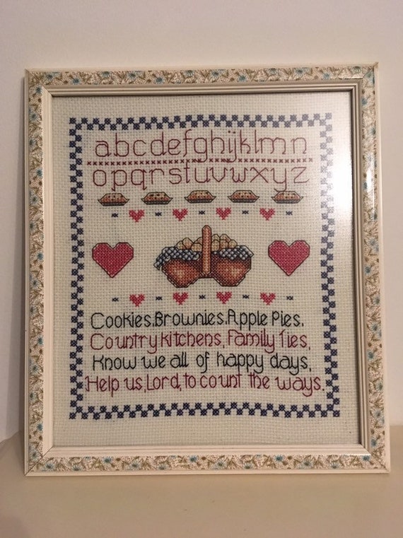 Vintage Home Themed Alphabet Sampler. | Etsy