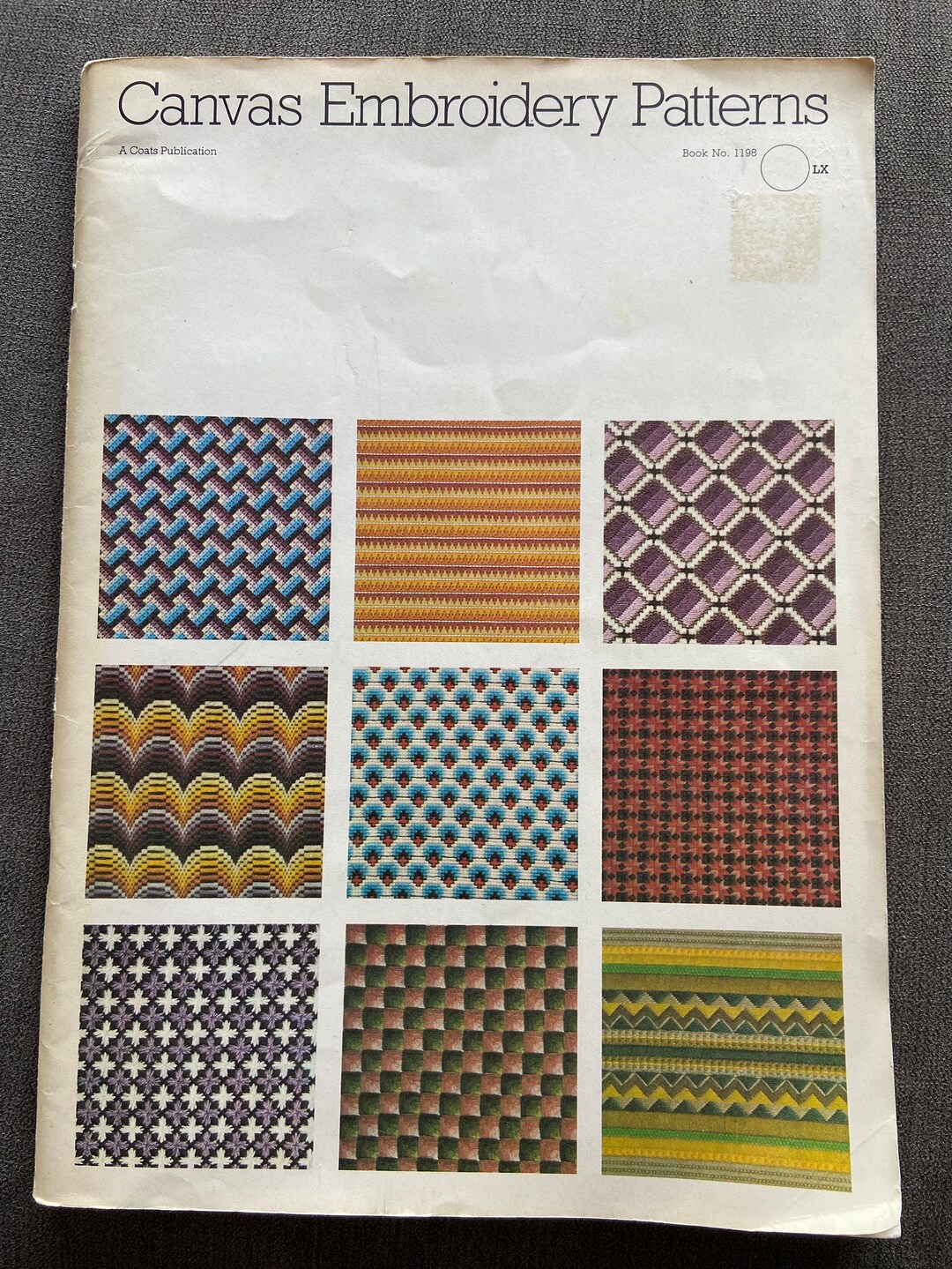 Vintage Canvas Embroidery Patterns Booklet. No. 1198. - Etsy