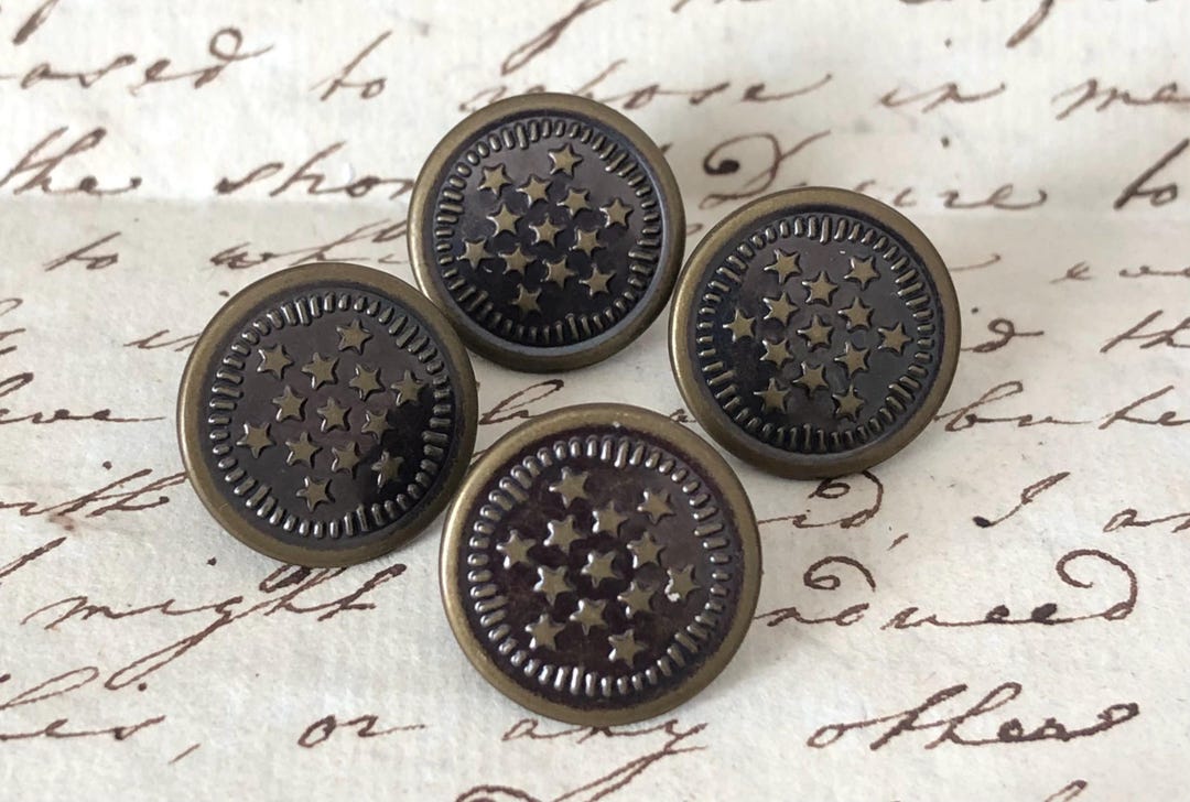 4 X New Vintage Star Stud Buttons. 17mm. - Etsy