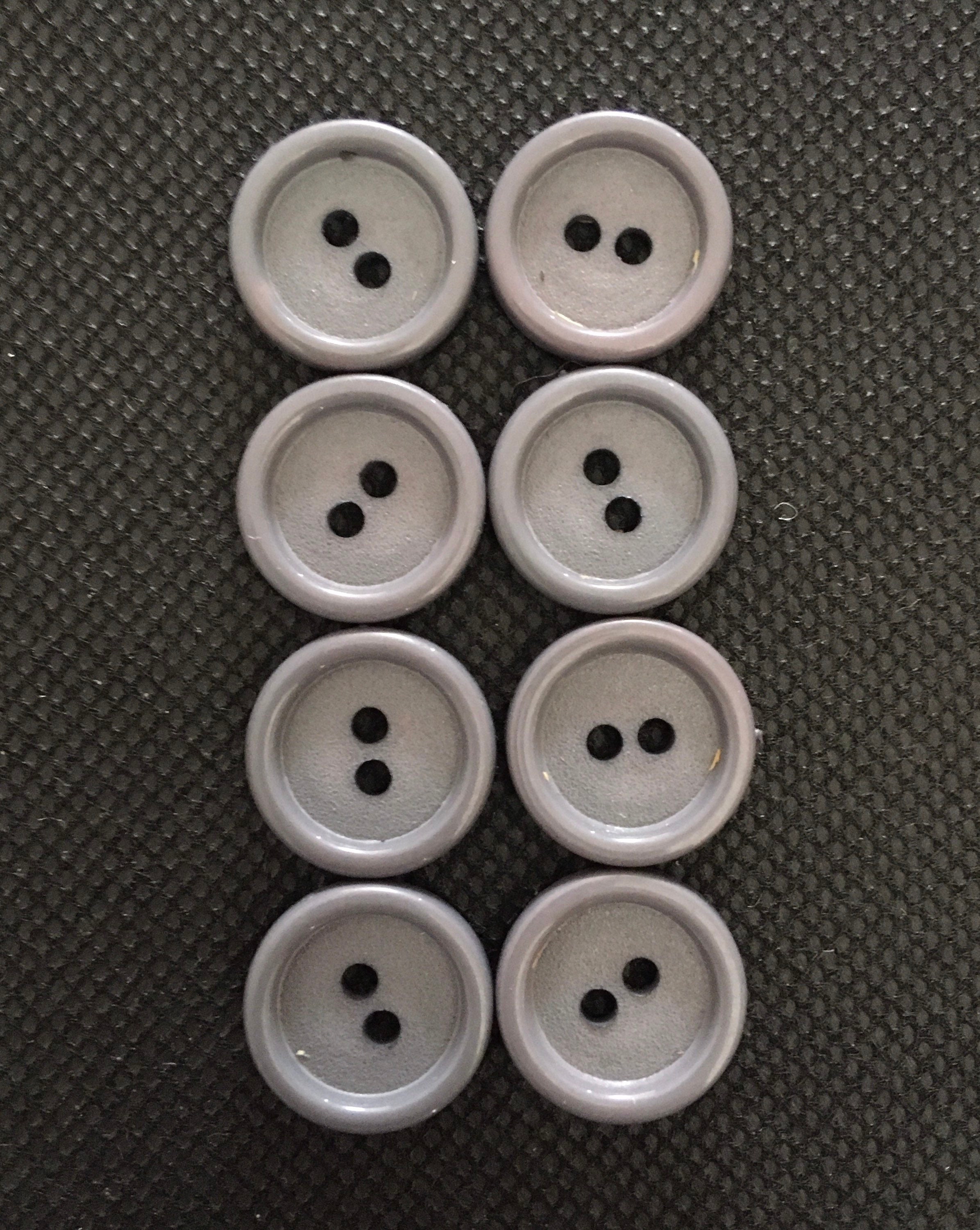 8 X Vintage Grey Plastic Buttons. 16mm. - Etsy UK