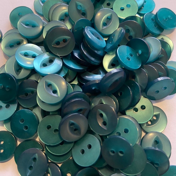 Teal Buttons - Etsy