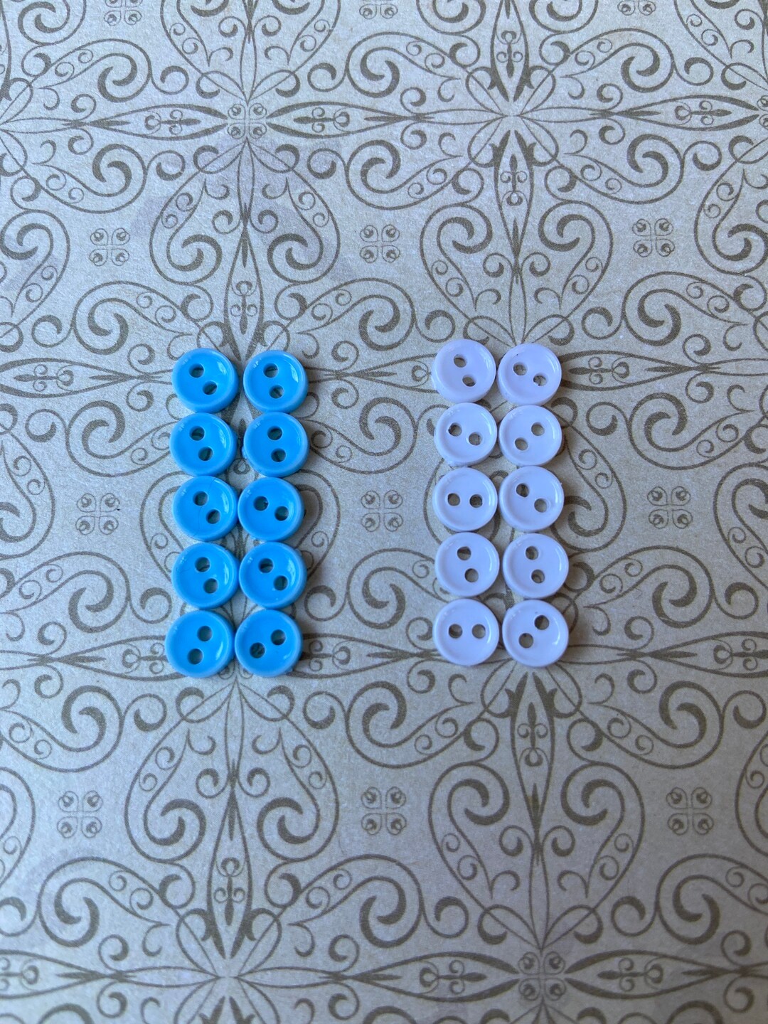 10 X New Doll Clothes Buttons. 6mm. Blue/white. - Etsy