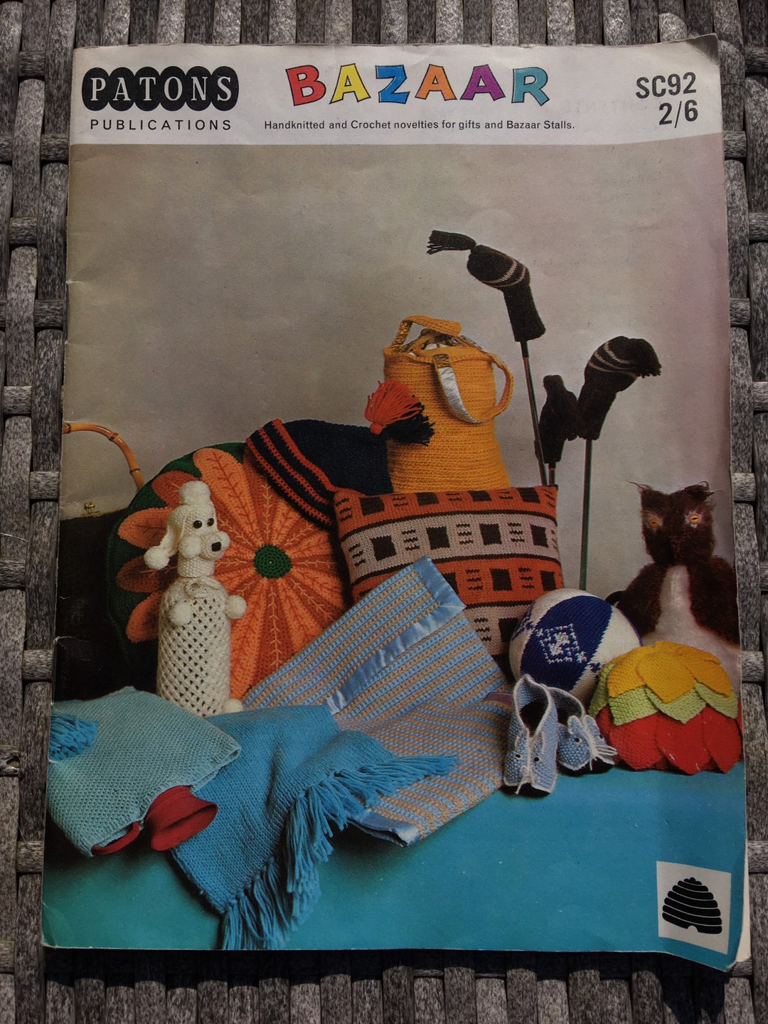 Vintage PATONS Bazaar Knitting and Crochet Gifts Pattern Booklet. SC92 ...