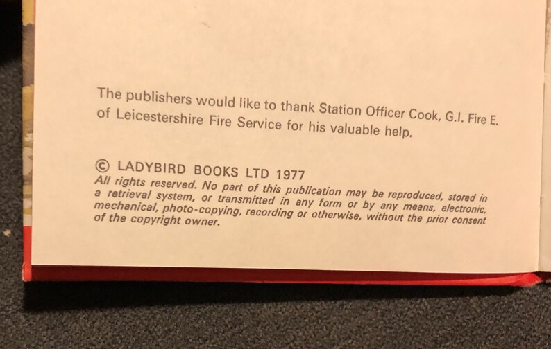 Vintage Ladybird Book - Fire. 1977. - Etsy