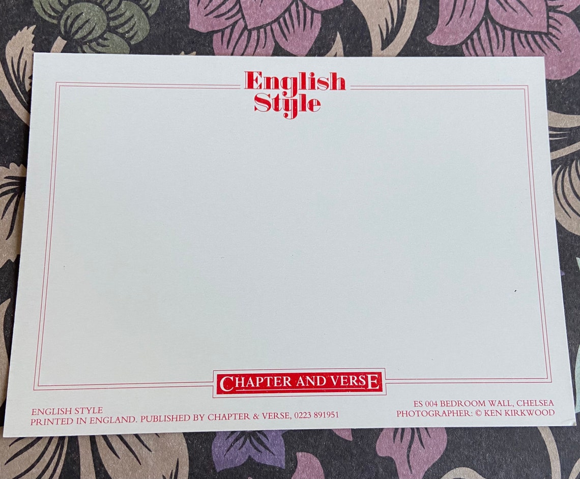 Vintage Chapter and Verse English Style Bedroom Wall - Etsy