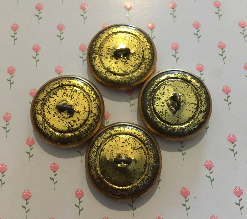 4 X Vintage Gold Toned Ship Buttons. 23mm. | Etsy