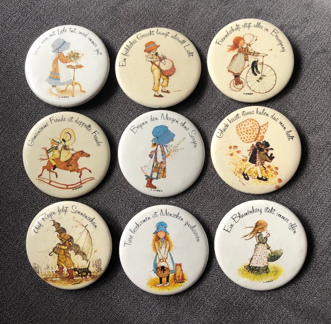 Vintage New German Holly Hobbie Badges. 9 Designs. - Etsy